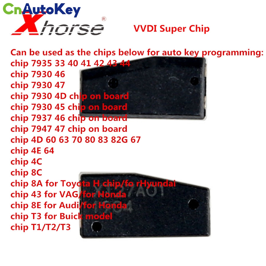 AC070022 Xhorse VVDI Super Chip XT27A01 XT27A66 Transponder for ID46 40 ...