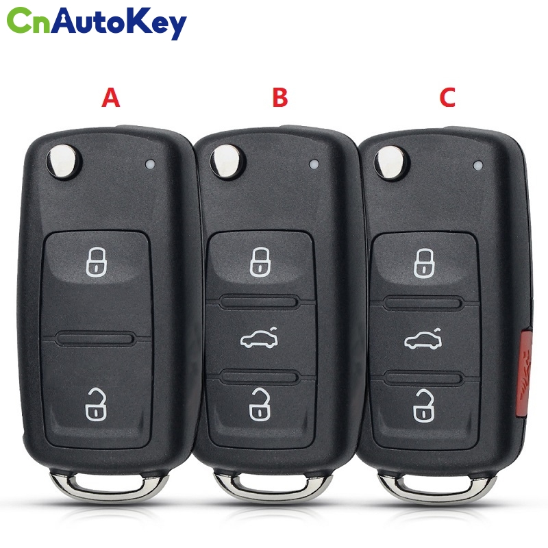CS001002 NEW 2 Button Uncut Folding Flip Remote Key Replacement Case ...