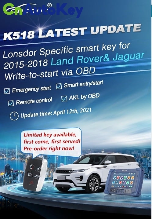 CNP123 Lonsdor JLR LICENSE for 2015-2018 Jaguar Land rover HPLA Version ...