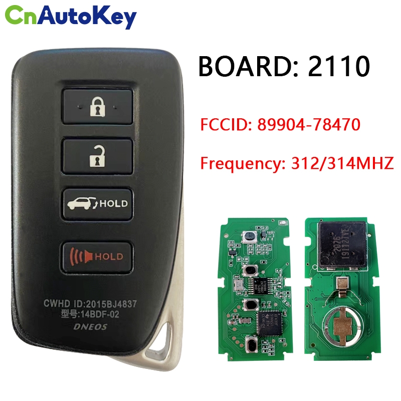 CN052020 2015-2019 Lexus 4-Button Smart Key PN 89904-78470 HYQ14FBA AG ...