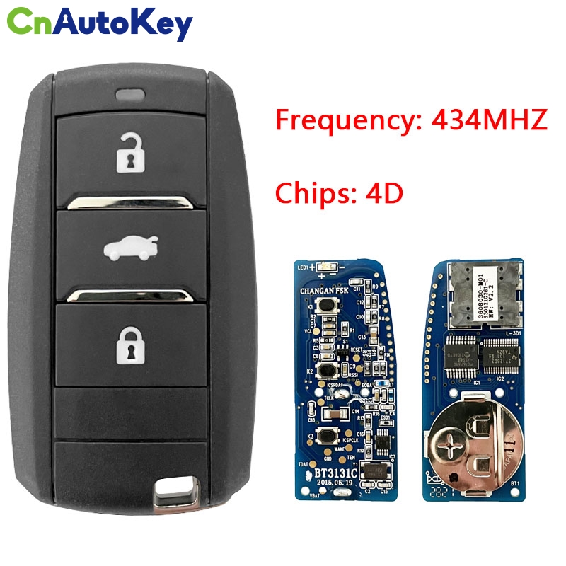 CN035003 Car Keyless Smart Remote Key 434Mhz with 4D Chip for Changan ...
