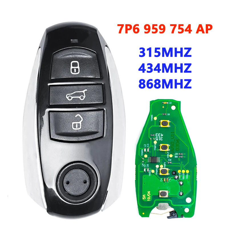 CN001140 3 Button Smart Remote Key Fob 315MHz 433MHz 7P6959754AL 868MHz ...