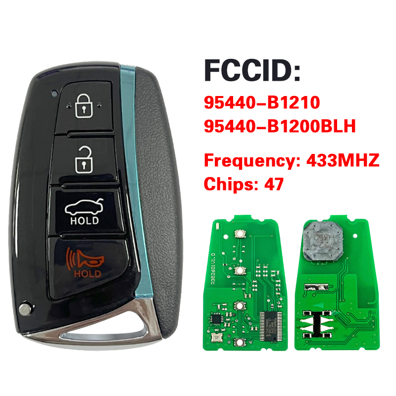 CN020237 Hyundai Genesis 2015-2017 Smart Key Remote 4 Buttons 433 MHz ...
