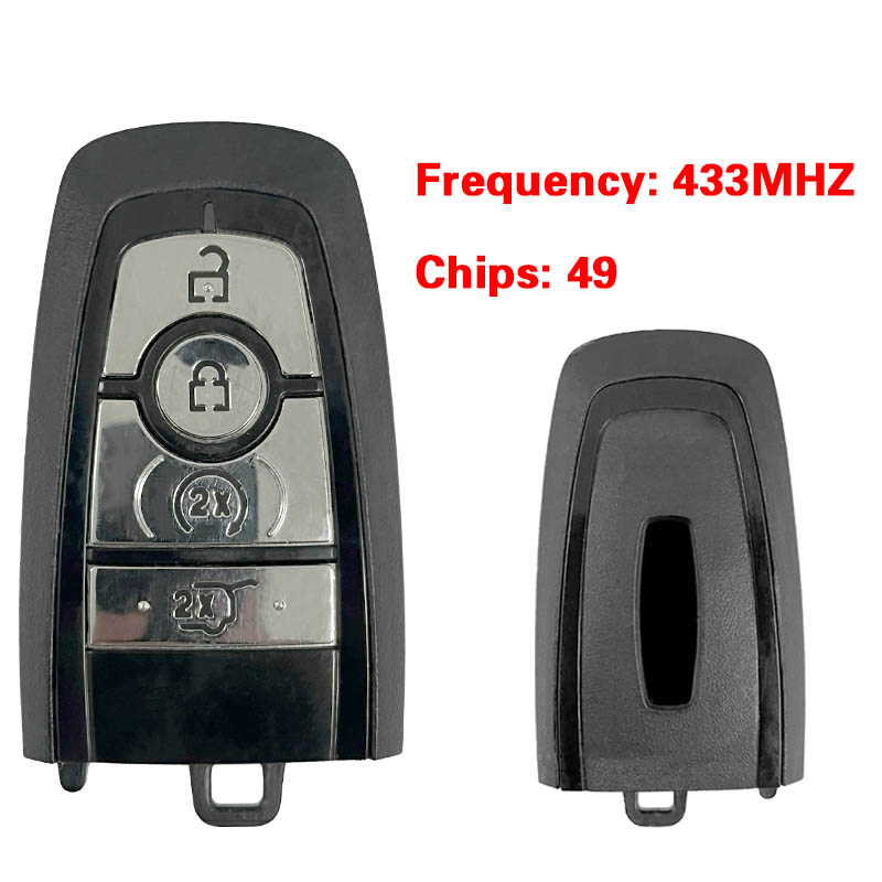 CN093015 for Lincoln 4-button smart key 433MHZ 49 chip keyless go