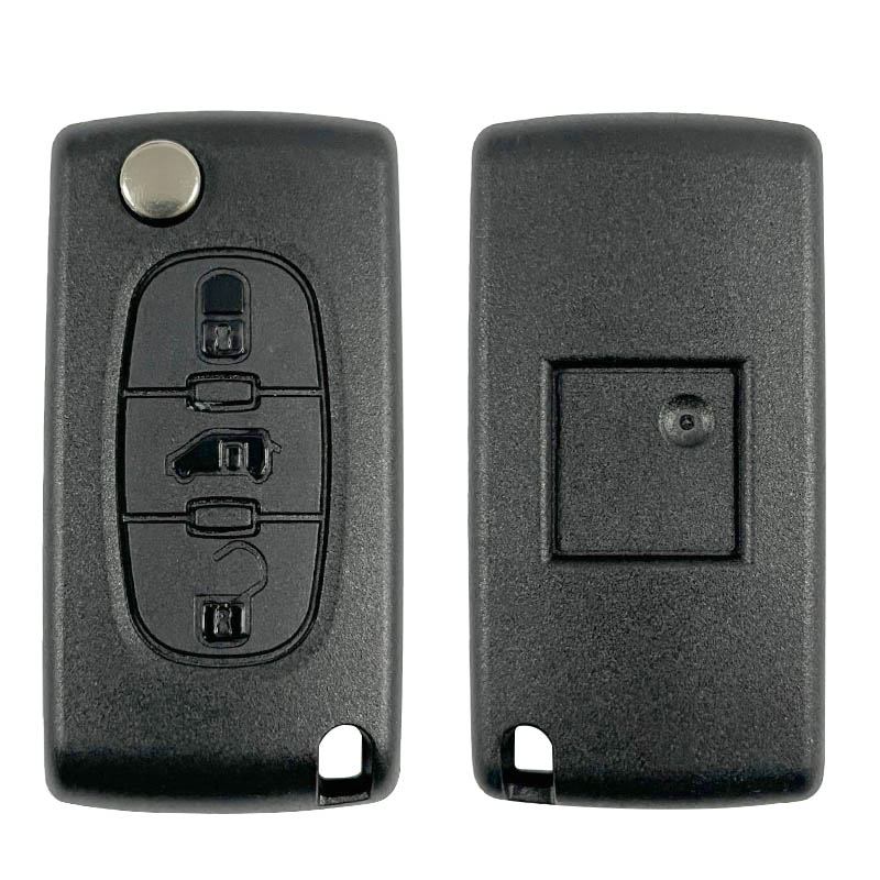 CS009056 Suitable for Peugeot key shell 3 buttons with battery clip ...