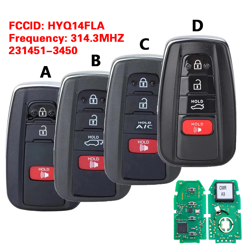 CN007332 231451-3450 Smart Keyless Remote Key Fob for Toyota Camry ...