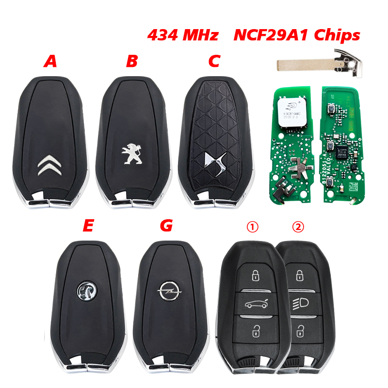 CN009056 3 Buttons For Citroën Peugeot DS Opel Vauxhall Smart Key IM3A ...
