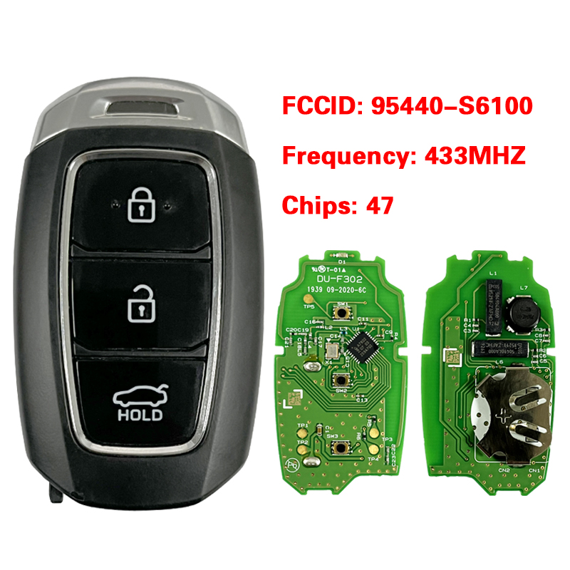 CN020322 2021 Hyundai Tucson Smart Key 3Buttons -433MHZ 47chip – 95440 ...