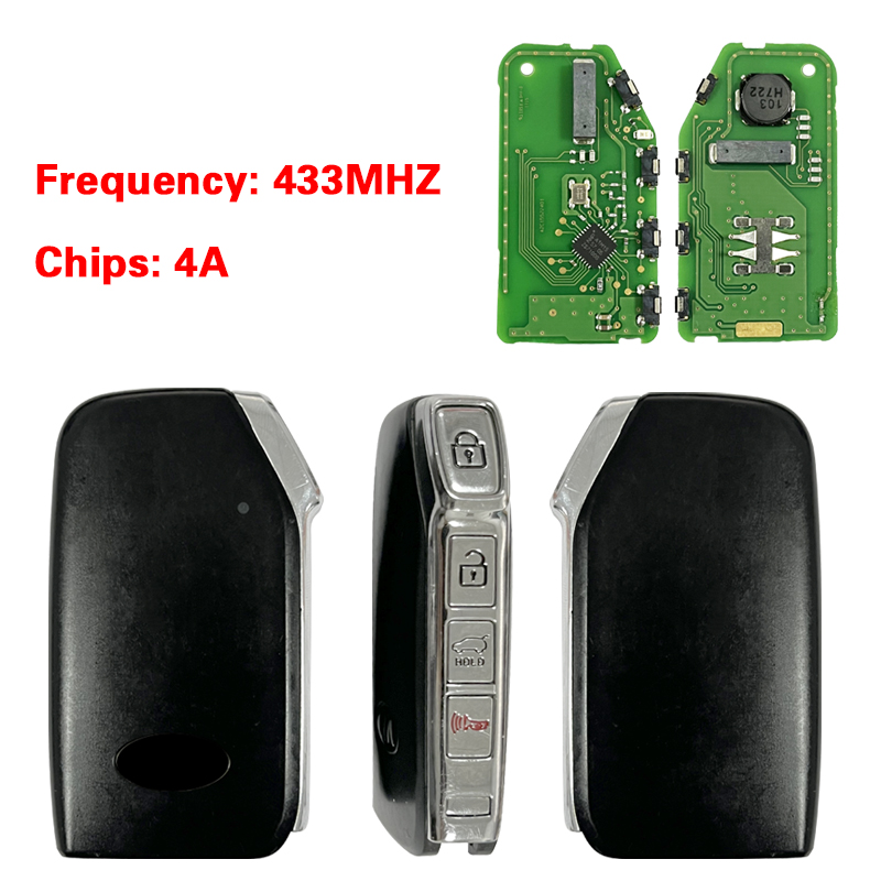 CN051236 For Kia Smart Remote Key 3+1 Buttons 433MHz 4A chip