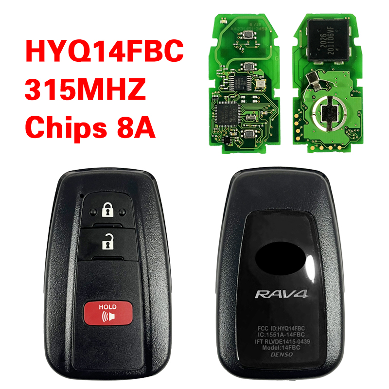 CN007336 2+1 Button Smart key for Toyota Rav4 HYQ14FBC 8A CHIP 315MHZ