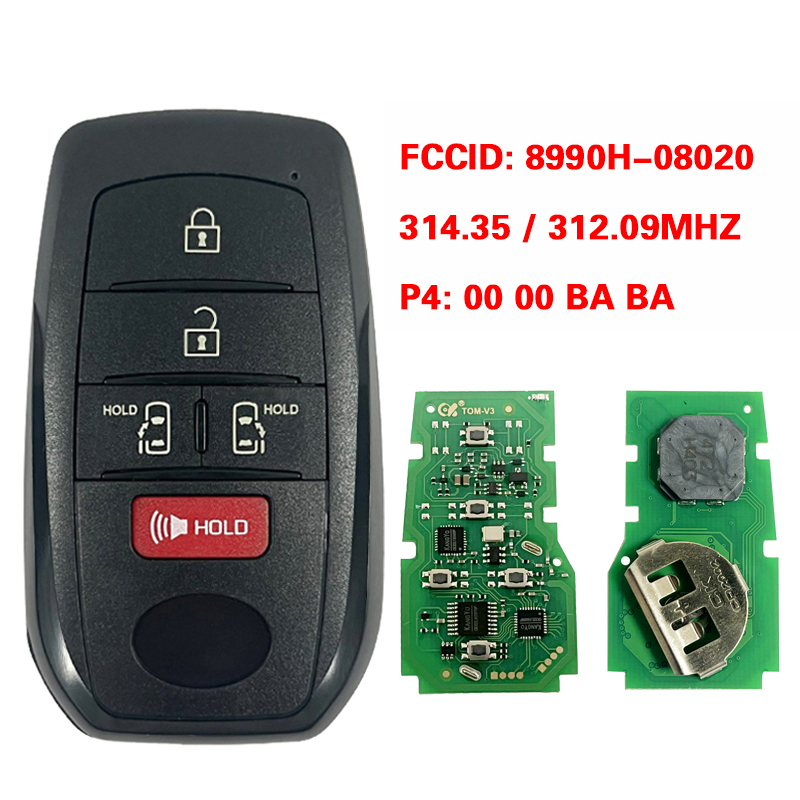 CN007318 2021-2022 Toyota Sienna Smart Keyless Proximity Key 8990H ...