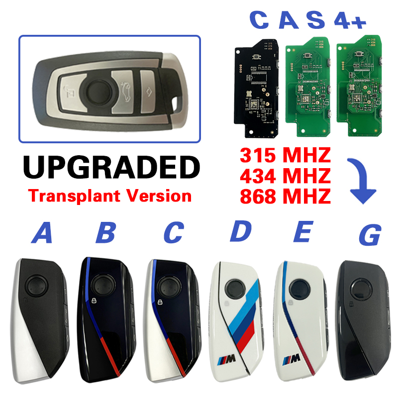 CN006114 Updated For BMW CAS4+upgrade Smart Key 4 Button Transplant Version
