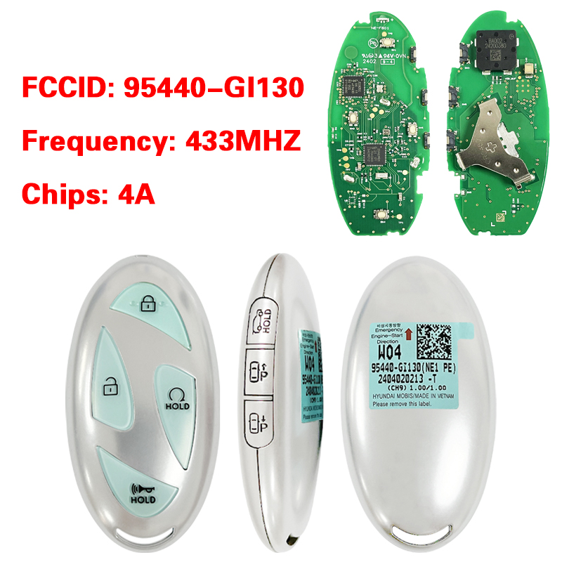 CN020351 Hyundai IONIQ 5 2024 Genuine Smart Remote Key 6+1 Buttons 433MHz 95440-GI130