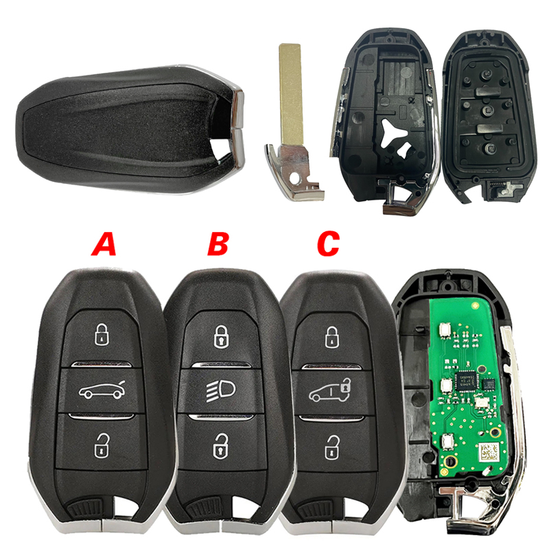 CS009053 Suitable for Peugeot key shell with illuminated keys and ...