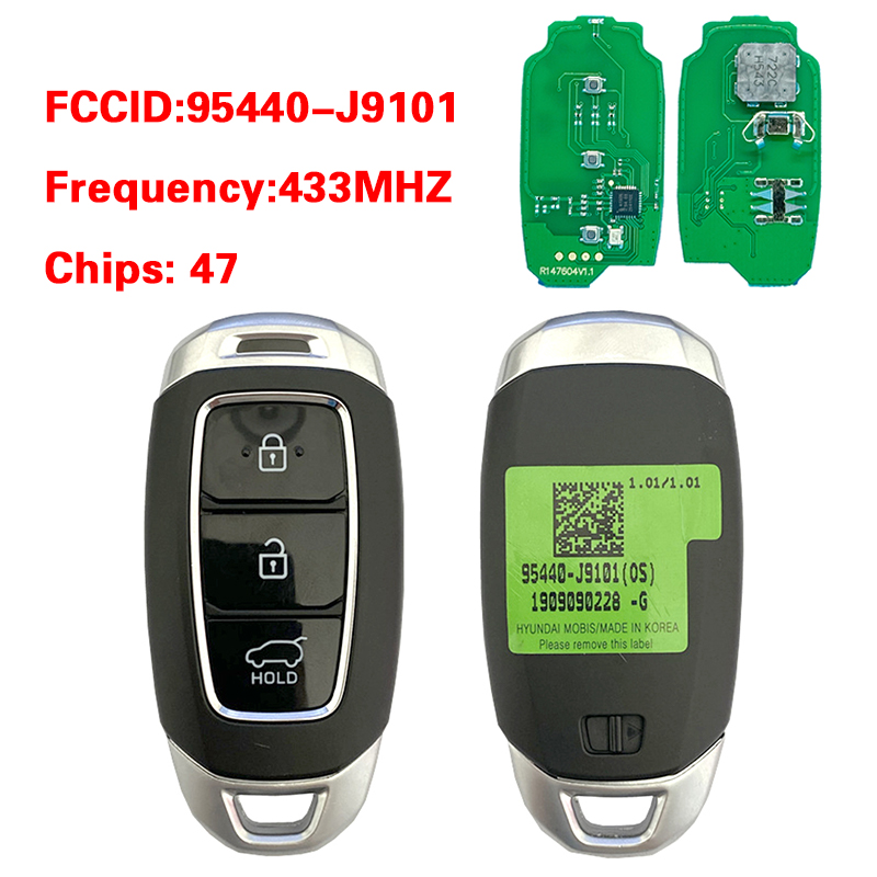 CN020160 Genuine Hyundai Kona 2020+ Smart Key, 3Buttons, 433MHz 95440 ...