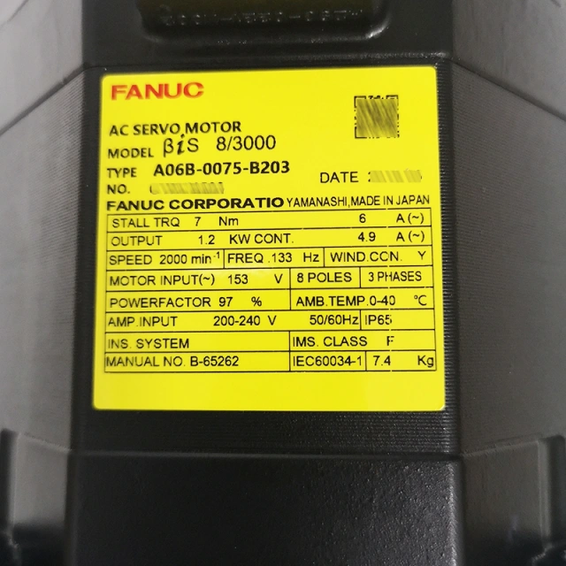 A06B-0075-B203 A06B-2075-B203 Fanuc servo motor
