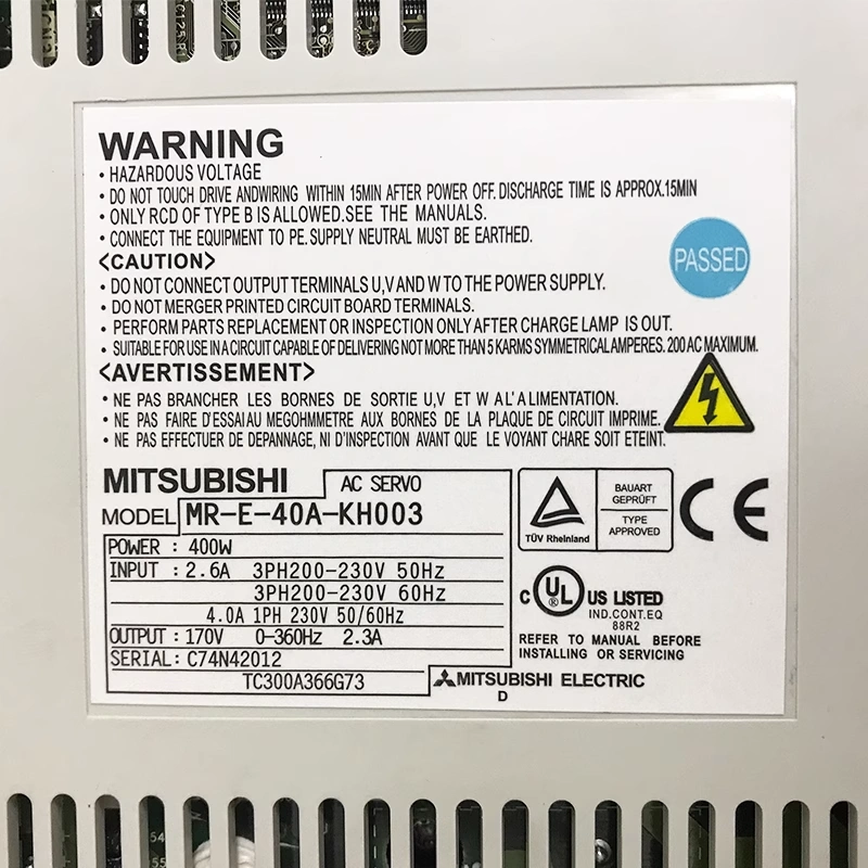 MR-E-40A-KH003 Mitsubishi AC Servo Driver