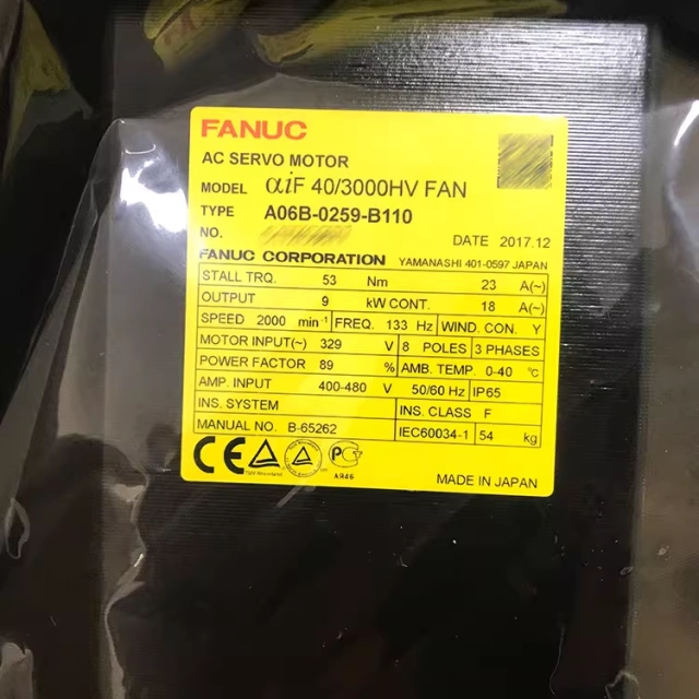 A06B-0259-B110 A06B-2259-B110 Fanuc ac servo motor