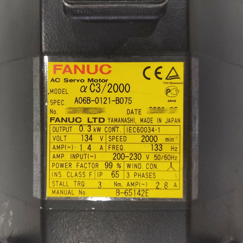 A06B-0121-B075 Fanuc ac servo motor