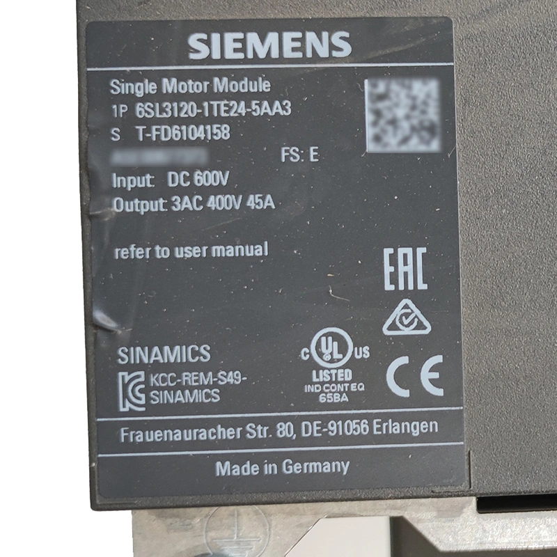 6SL3120-1TE24-5AA3 Siemens Motor Module