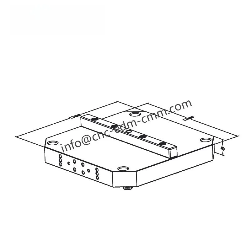 Alignment pallet version UPC pallet with ground rail 320*320*40mm