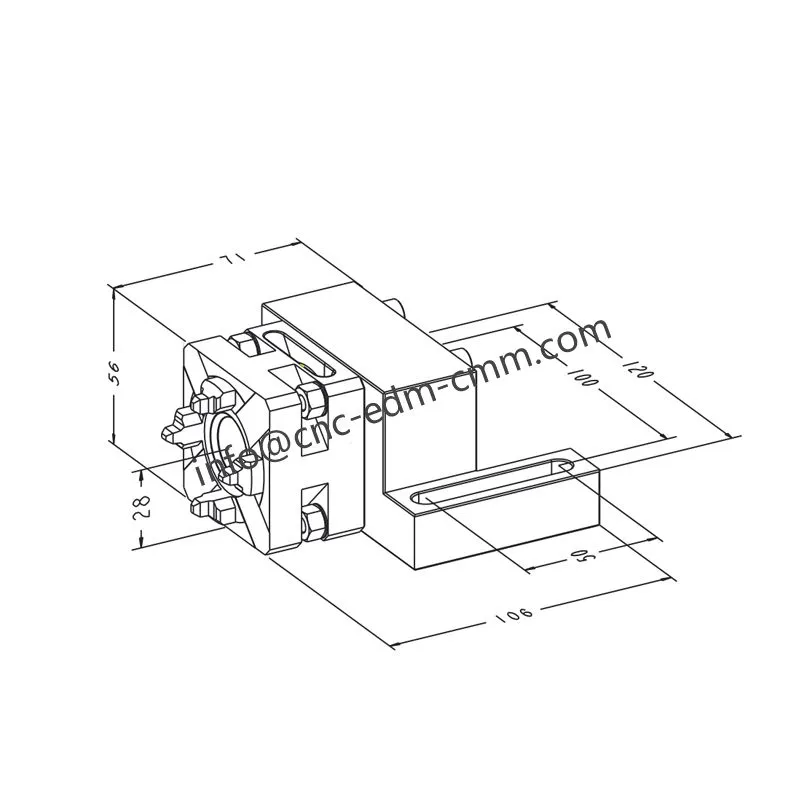 Clamping chuck 50 RSA UnoSet on adapter plate R=100mm