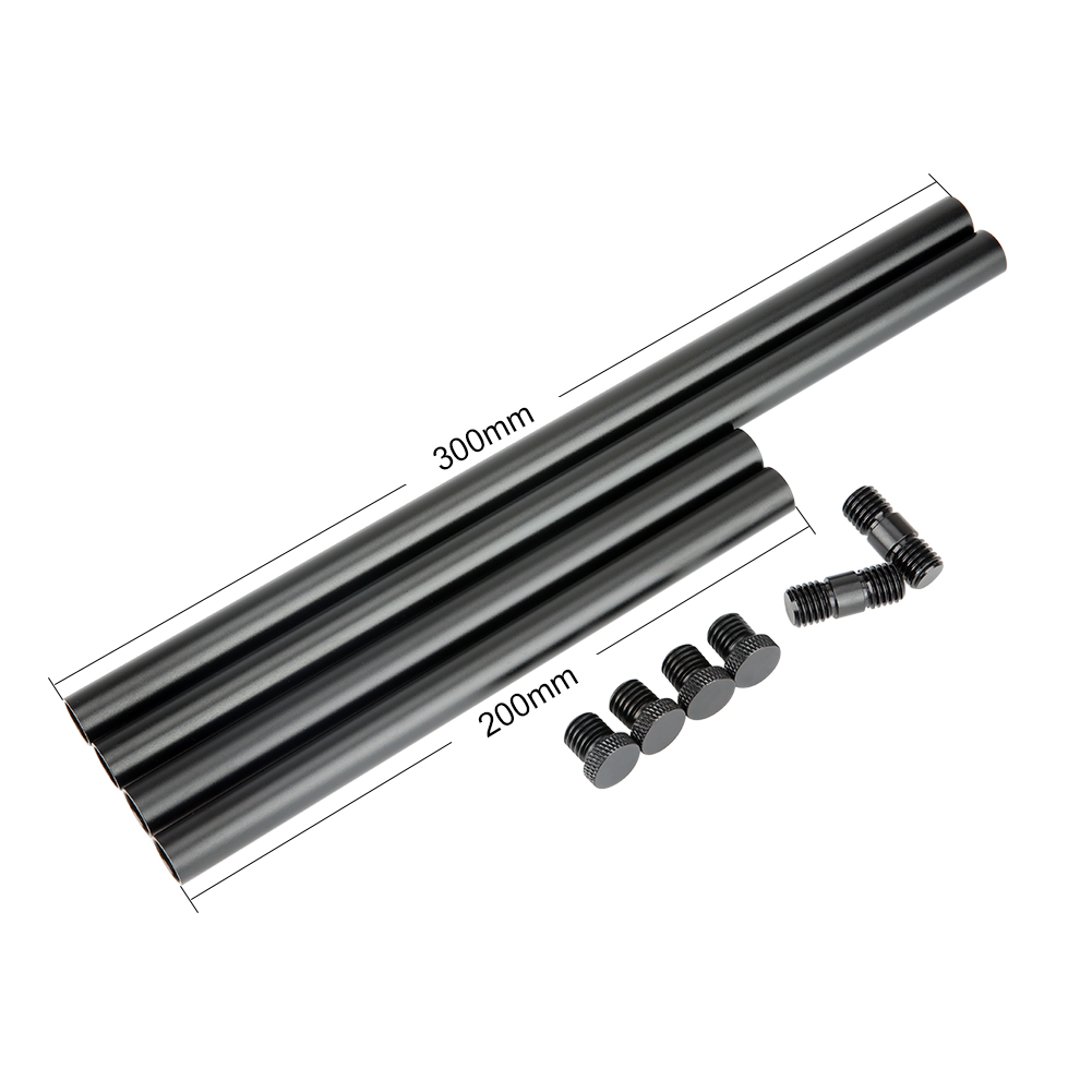 Niceyrig 20 Inch 15mm Rod with M12 Thread Cap Rod Connector for 15mm ...