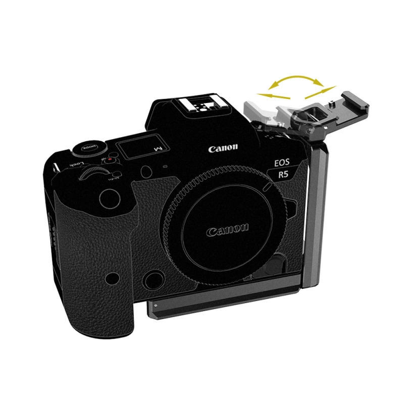 Niceyrig L-bracket for Canon EOS R5/R6 with Cold Shoe Mounts