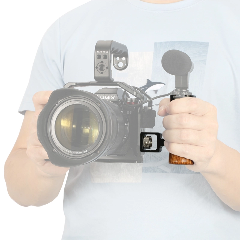 Niceyrig Wooden Side Handle with Arri Locating Mounts