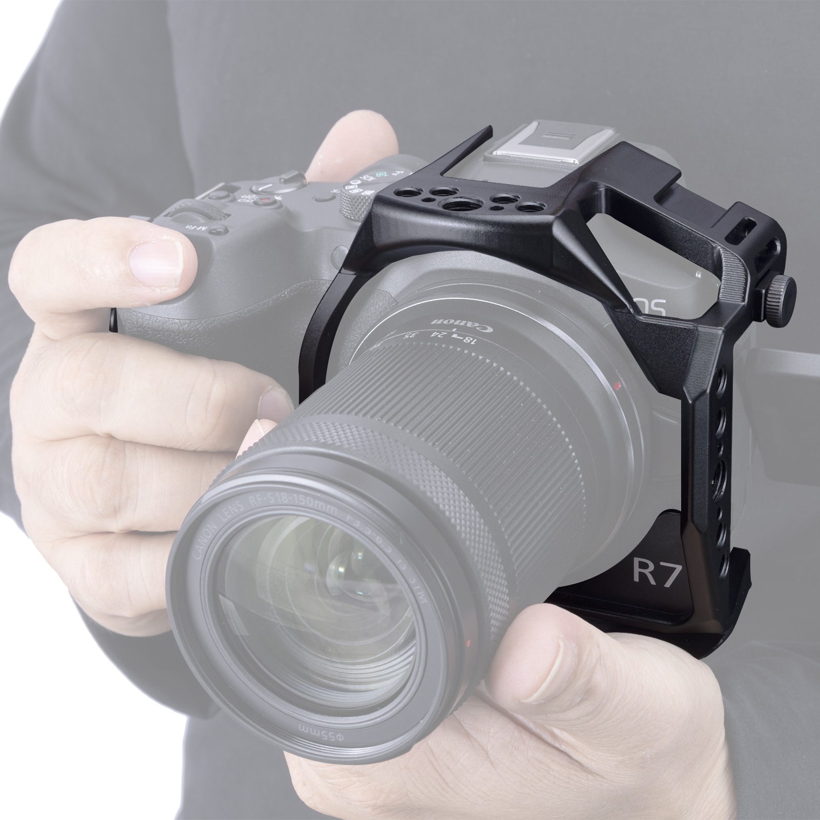 Niceyrig Camera Cage kit for Canon EOS R7 with Cold Shoe Mount Arri ...