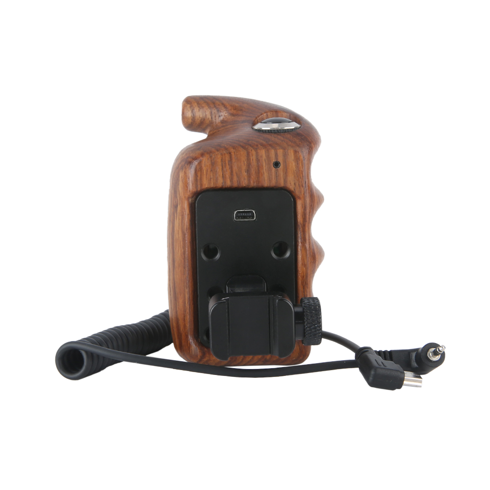 Niceyrig Left Side Wooden Handle Grip with Video Record Start/Stop ...