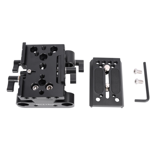 Niceyrig Manfrotto Universal Baseplate with 15mm Rail System Height ...