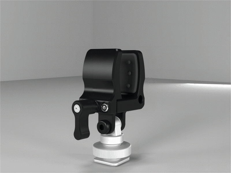 Niceyrig Shotgun Microphone Holder Clamp with Cold Shoe Adaptor (18 ...