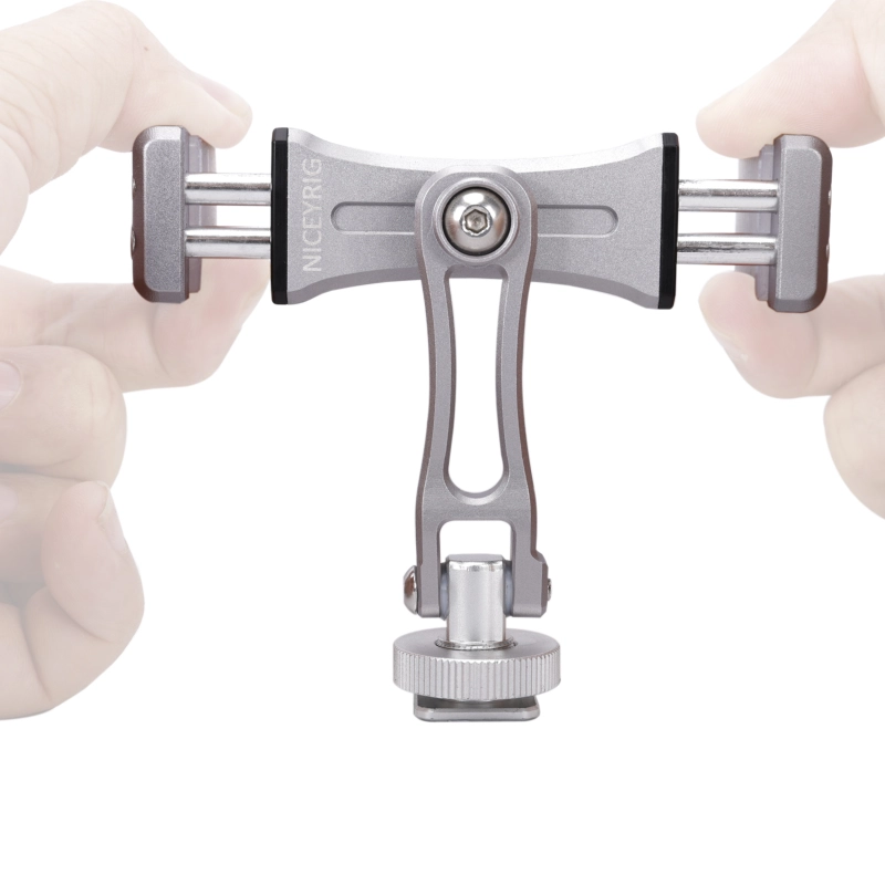 Niceyrig Aluminum Alloy Smartphone Tripod Mount Holder Clamp with Cold ...