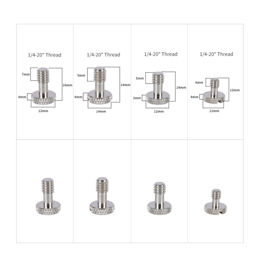 Niceyrig 24Pcs Camera Screws Set with Storage Cases Includes 1/4''-20 ...