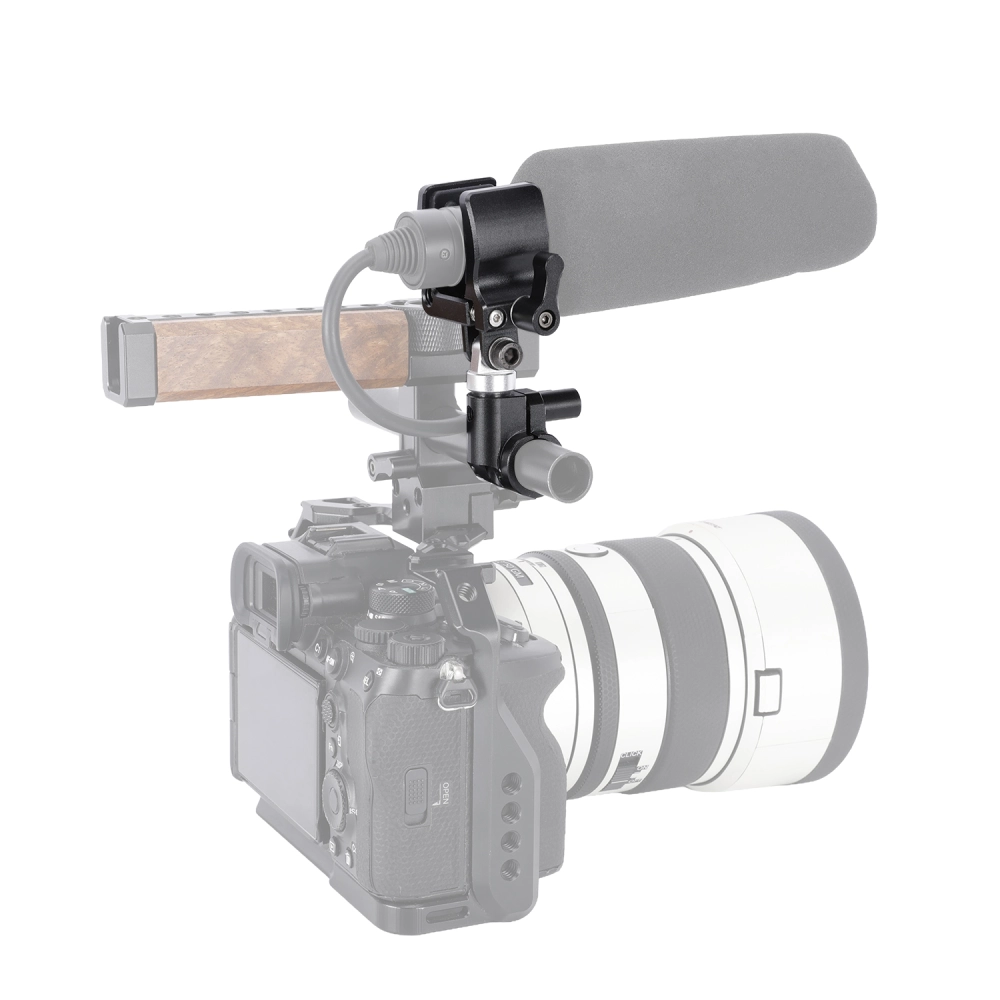 Niceyrig Shotgun Microphone Holder Clamp with 15MM Single Rod Clamp ...