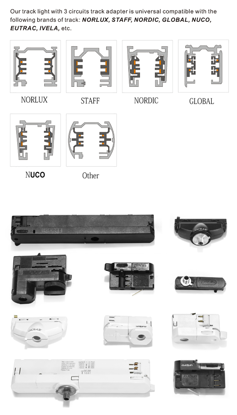 10W 20W 30W 36W LED Suspended track lighting kits factory from China