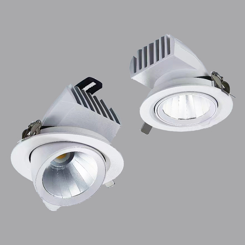 Recessed LED lighting gimbal downlights