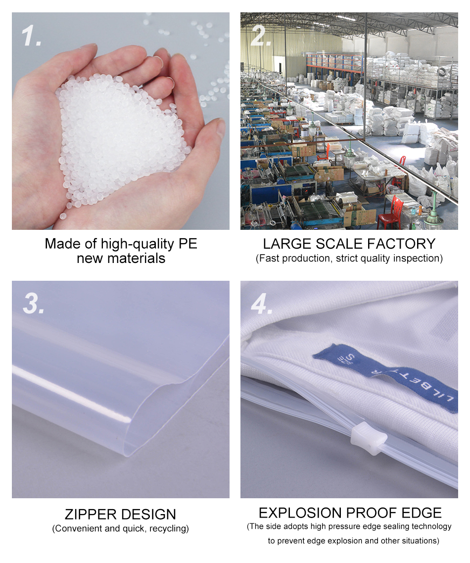 Custom PE Zipper Bags for Clothing | Secure & Stylish Packaging