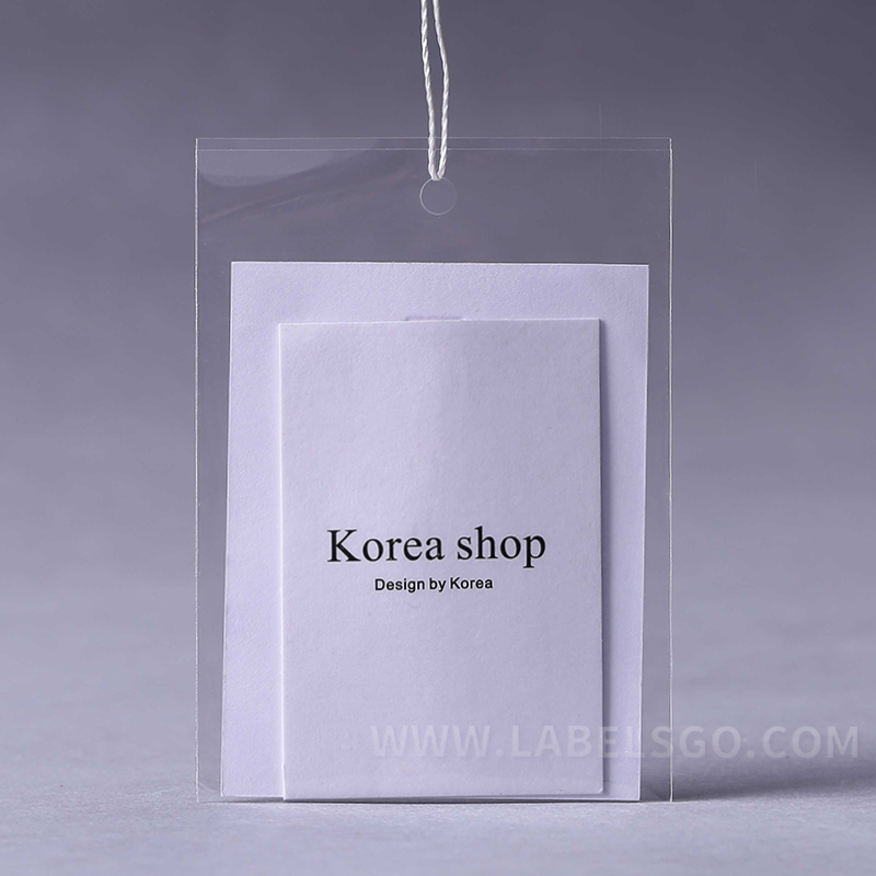 Bagged paper card hang tags