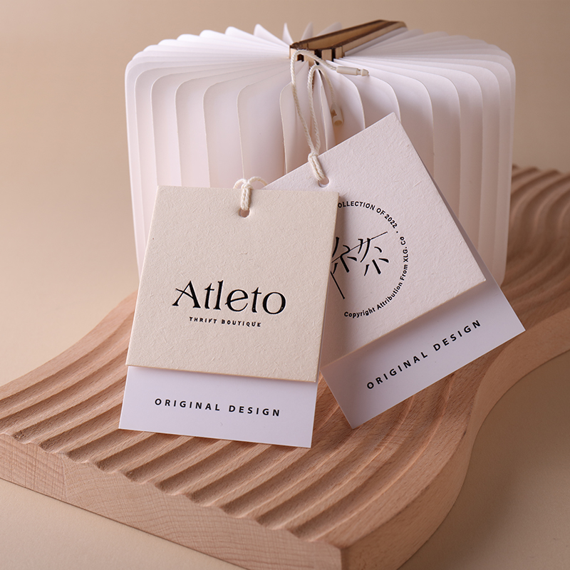 Custom Vanilla & Copperplate Paper Hang Tags | Elegance Assembled
