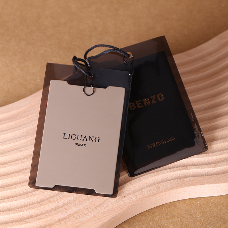 Custom Hang Tags with Copperplate Paper & Black PVC | Luxurious Detail