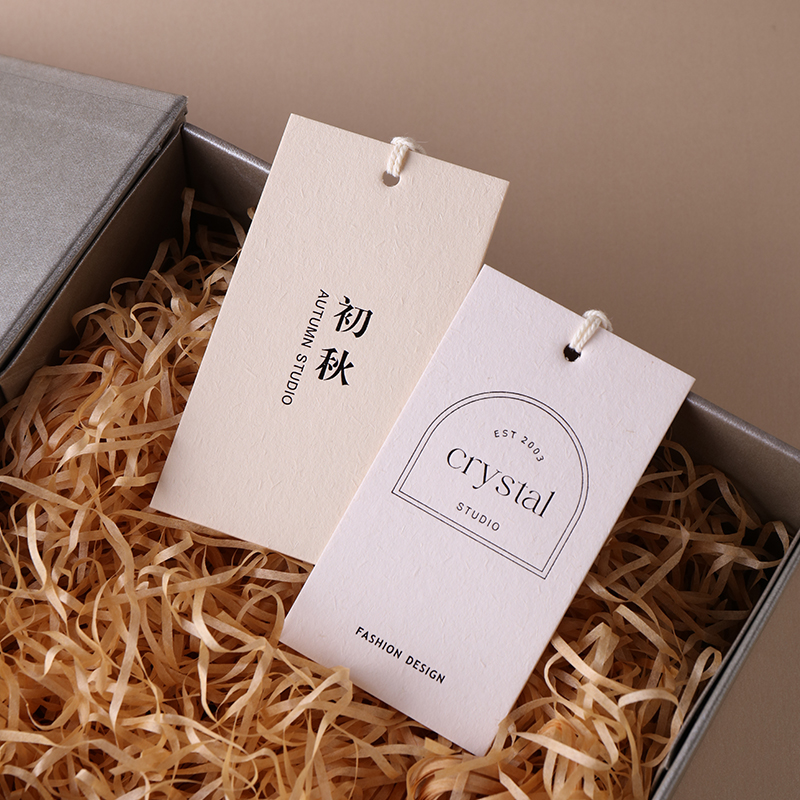 Custom Artistic Vanilla Paper Hangtags | Unique Brand Expression