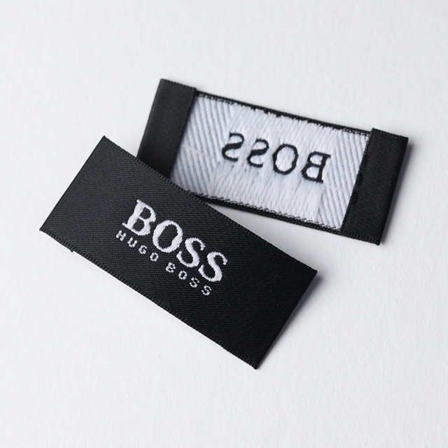 Custom Black Satin Edging Woven Labels | Precision Craftsmanship