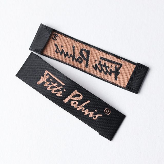 Custom Black Satin Edging Woven Labels | Precision Craftsmanship