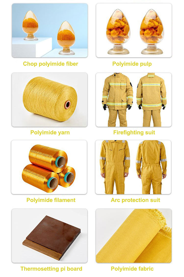 Chopped polyimide fiber