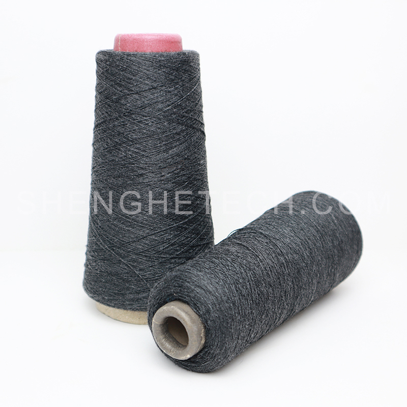 Pre-oxidized and meta aramid blended yarn