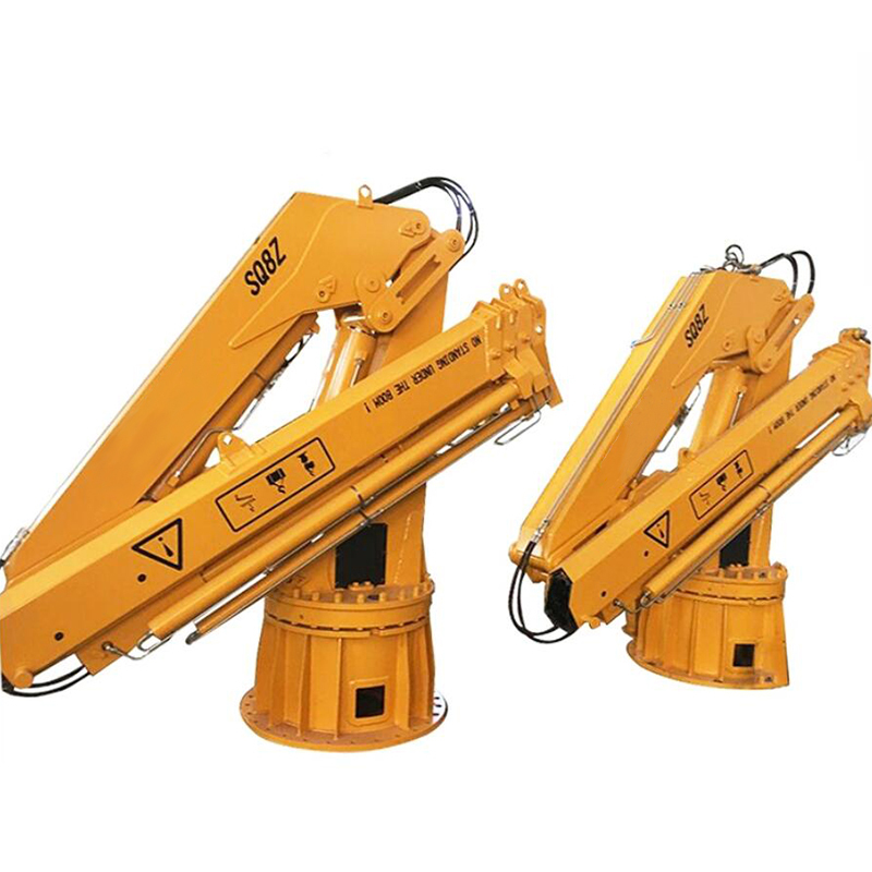 8 Ton Construction Hydraulic Knuckle Folding Arm Boom Truck Mounted ...