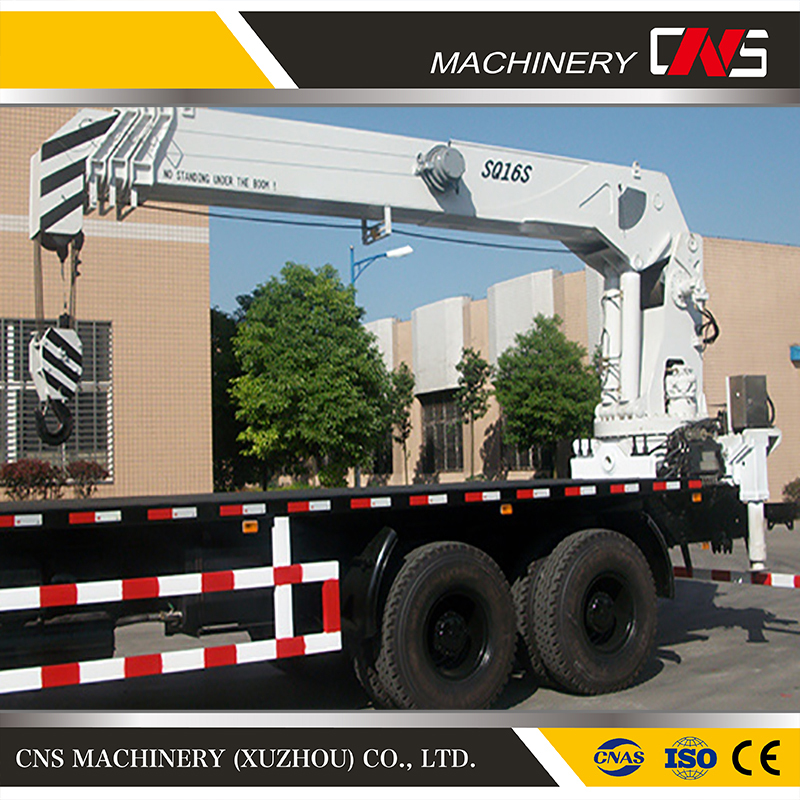 Heavy Duty Straight Arm Crane Mounted Truck Crane 16 Ton Telescopic ...