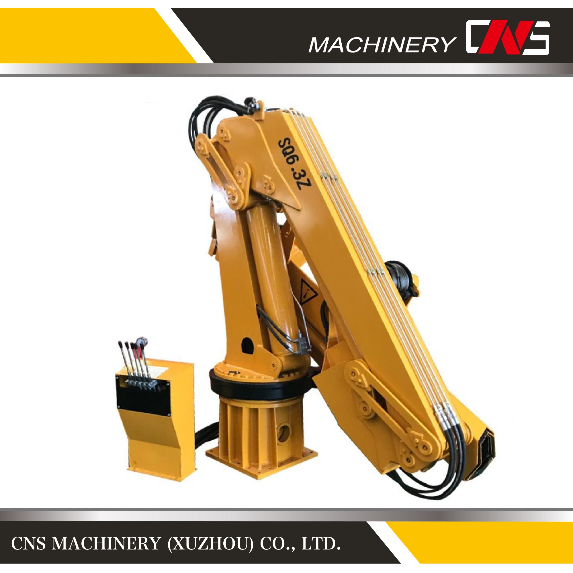Cns 6.3 Tons Knuckle Boom Crane Appropriate for All Wheel Drive Cargo ...